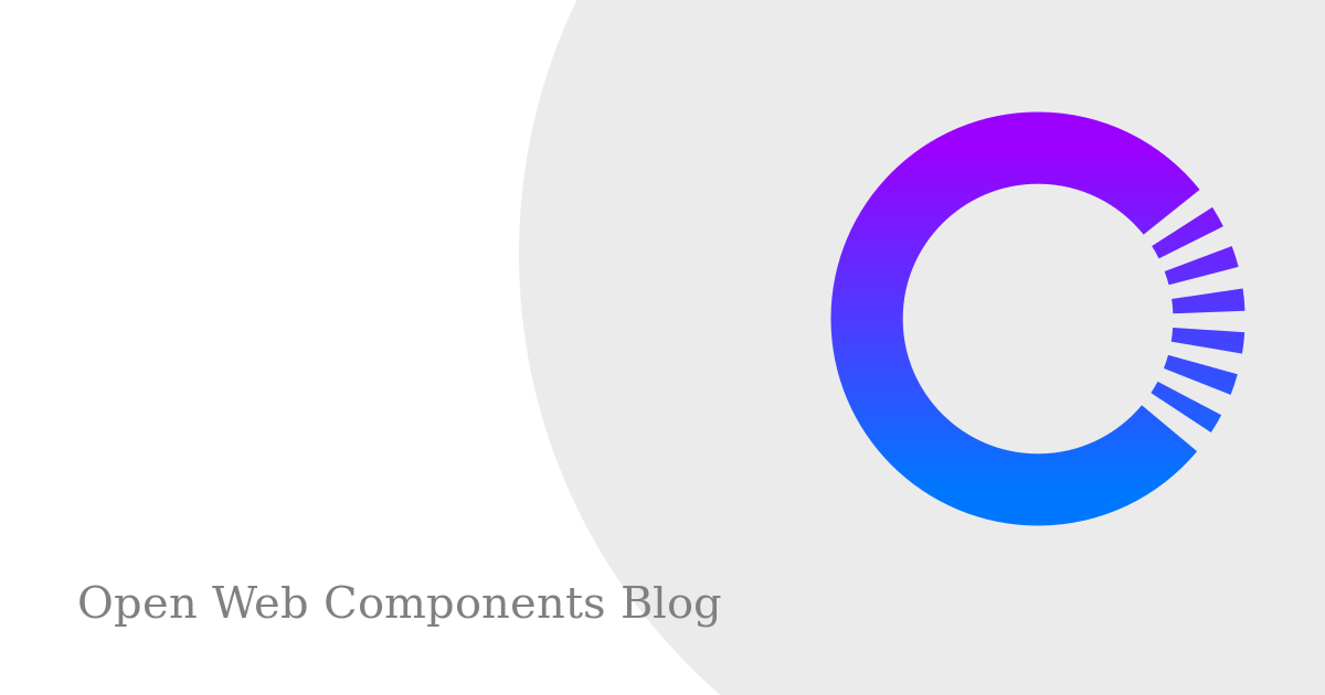 Open Web Components Blog